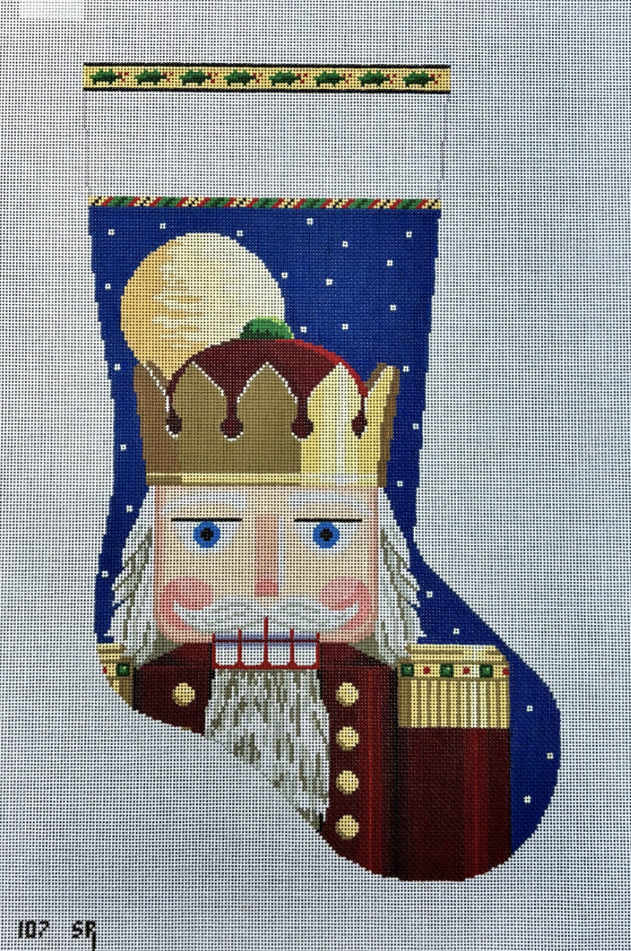 Susan Roberts Nutcracker Face Stocking – Barbara's Needlepoint