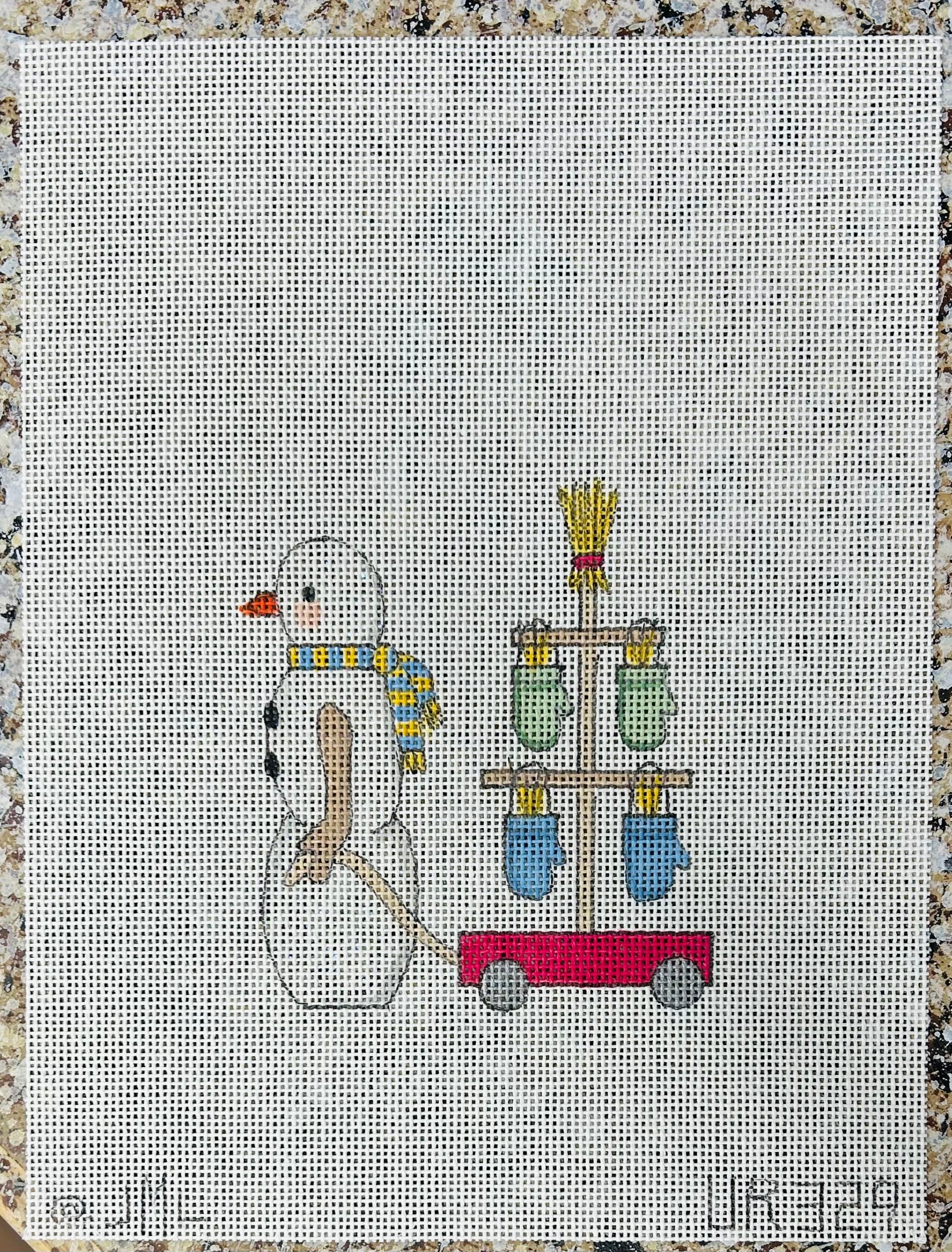 Under the Rainbow Snowman with Mitten Tree* – Barbara's Needlepoint