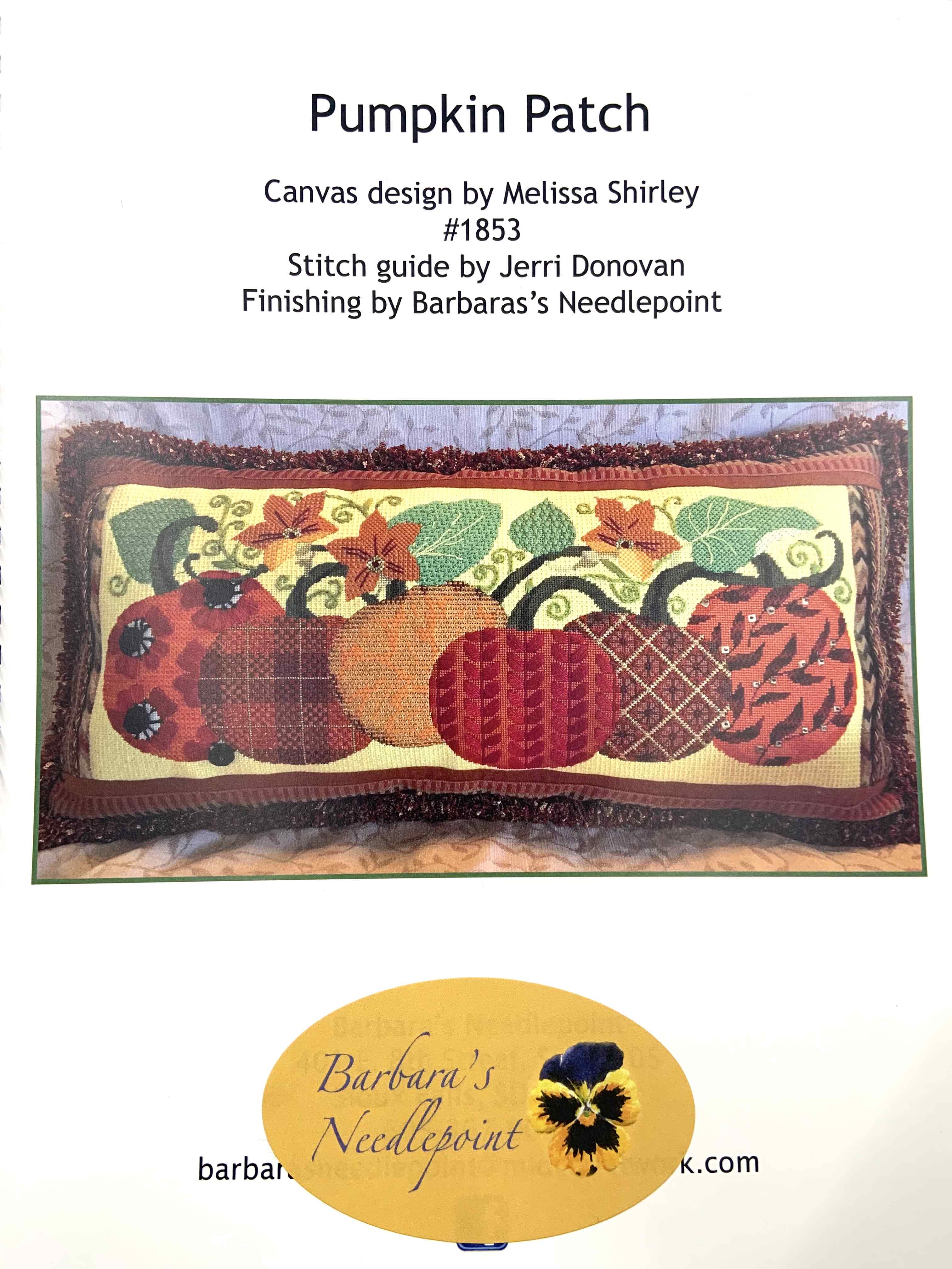 Pumpkin Patch by Melissa Shirley Stitch Guide – Barbara's Needlepoint