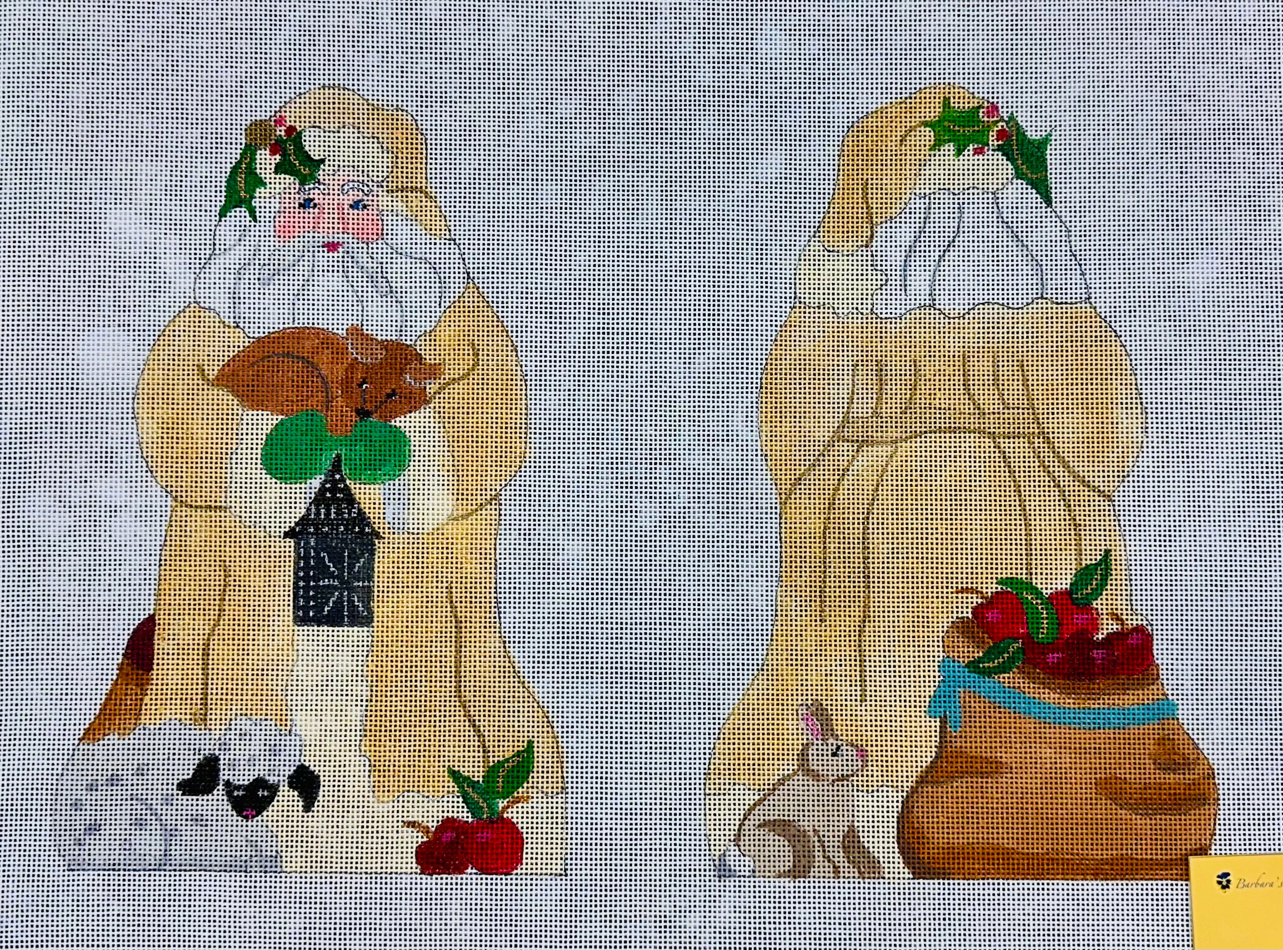 Ann Hanson 2004 Limited Edition Two Sided Gold Santa – Barbara's ...