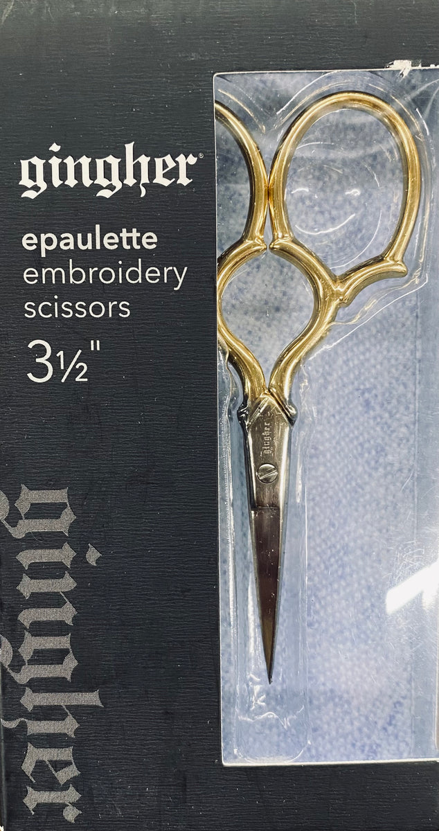Gingher Epaulette Embroidery Scissors-3 1/2" – Barbara's Needlepoint