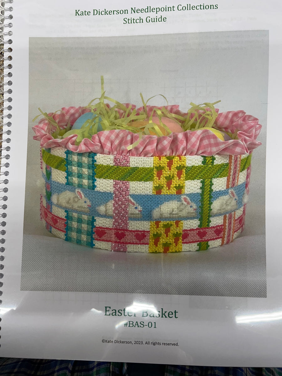 KD Easter Basket - Woven Ribbons STITCH GUIDE SG-BAS-01 – Barbara's Needlepoint