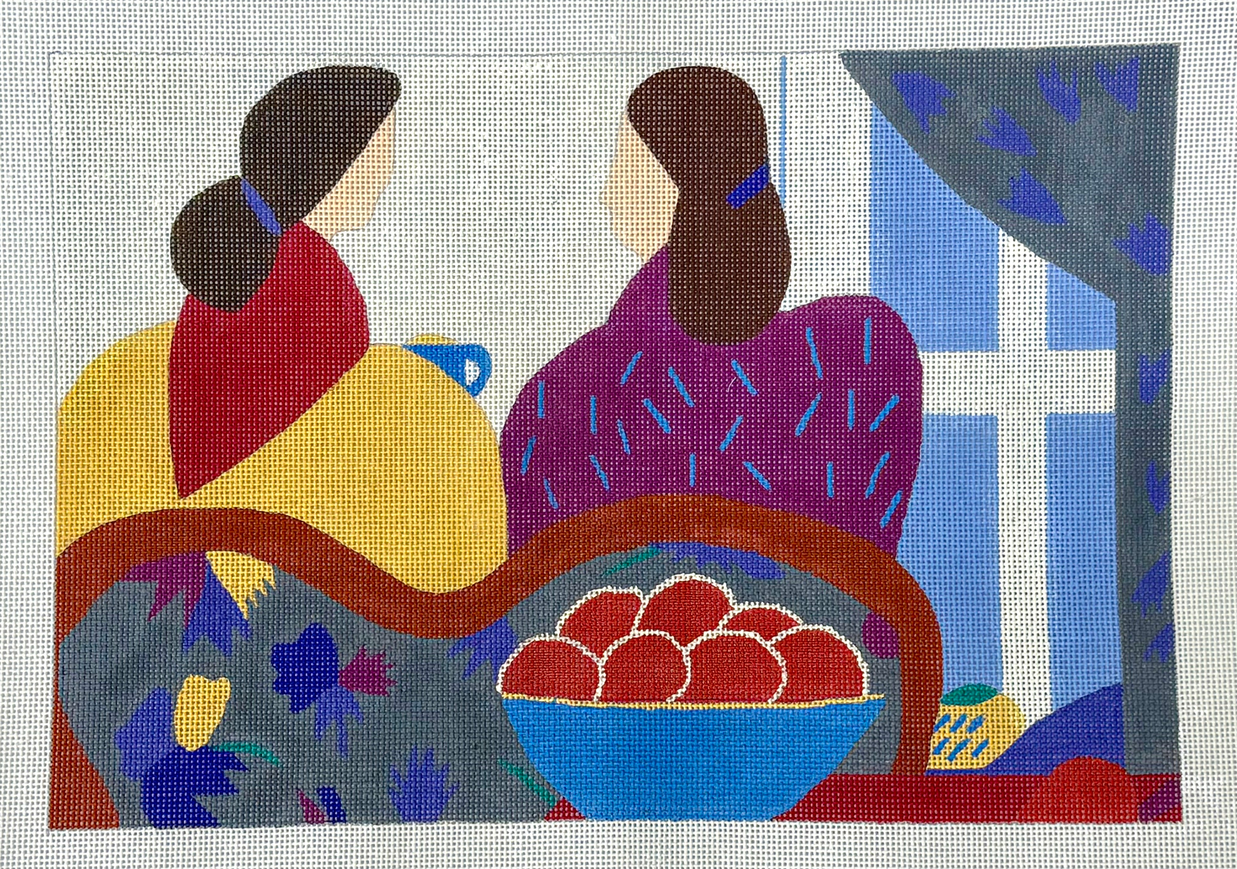 Vintage Maggie Women in Church – Barbara's Needlepoint