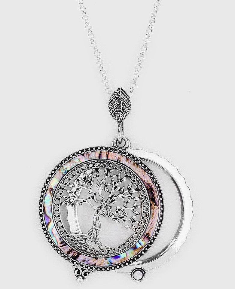 Magnifier Necklace Tree of Life Antique Silver – Barbara's Needlepoint
