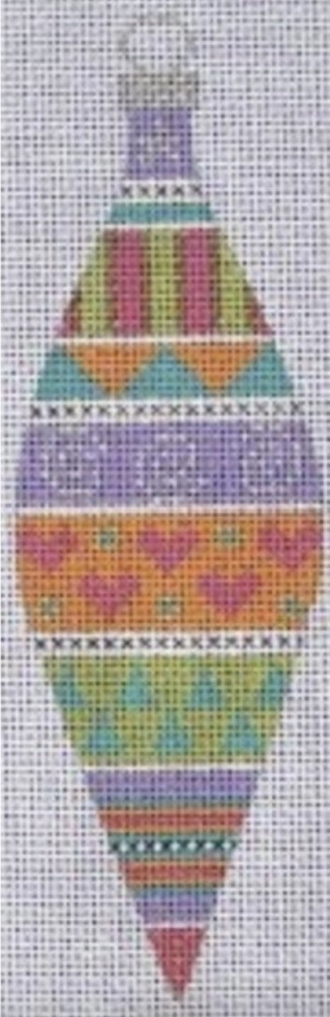 Eyecandy Tickled Pink Fancy Candy Stripe Tear Drop – Barbara's Needlepoint