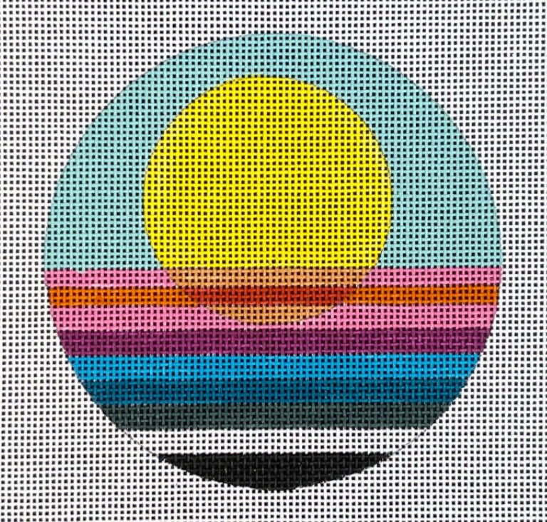 Colors of Praise Sunrise Round – Barbara's Needlepoint