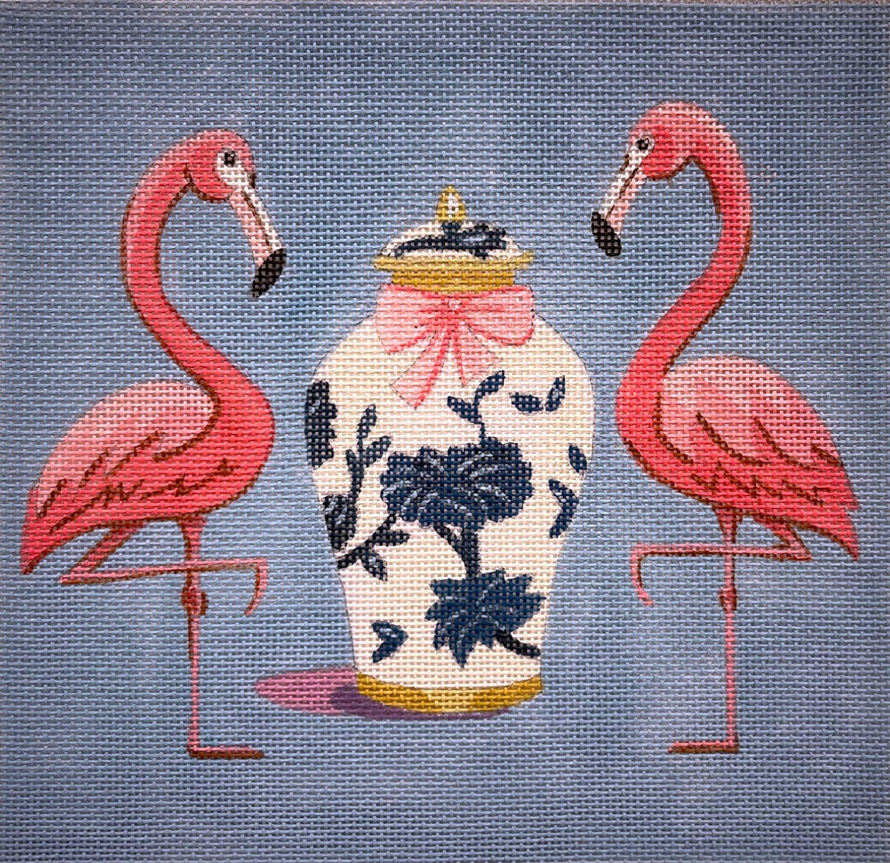Alice Peterson Flamingo Twins Barbara S Needlepoint