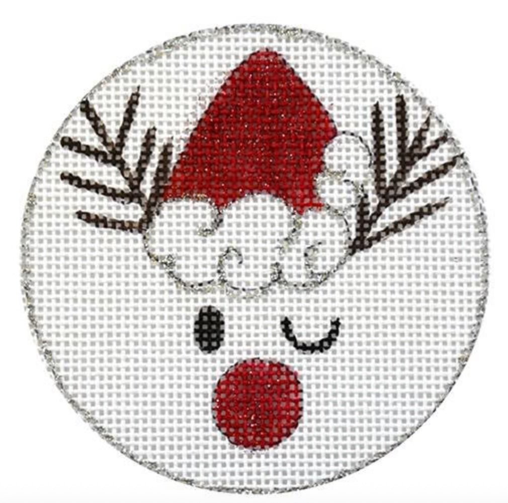 Alice Peterson Winking Reindeer – Barbara's Needlepoint