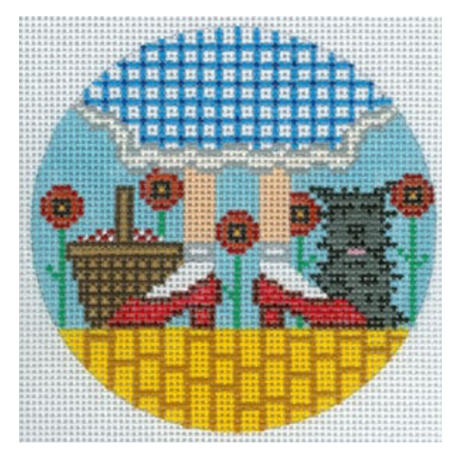 Meredith Collection Dorothy and Toto Round – Barbara's Needlepoint