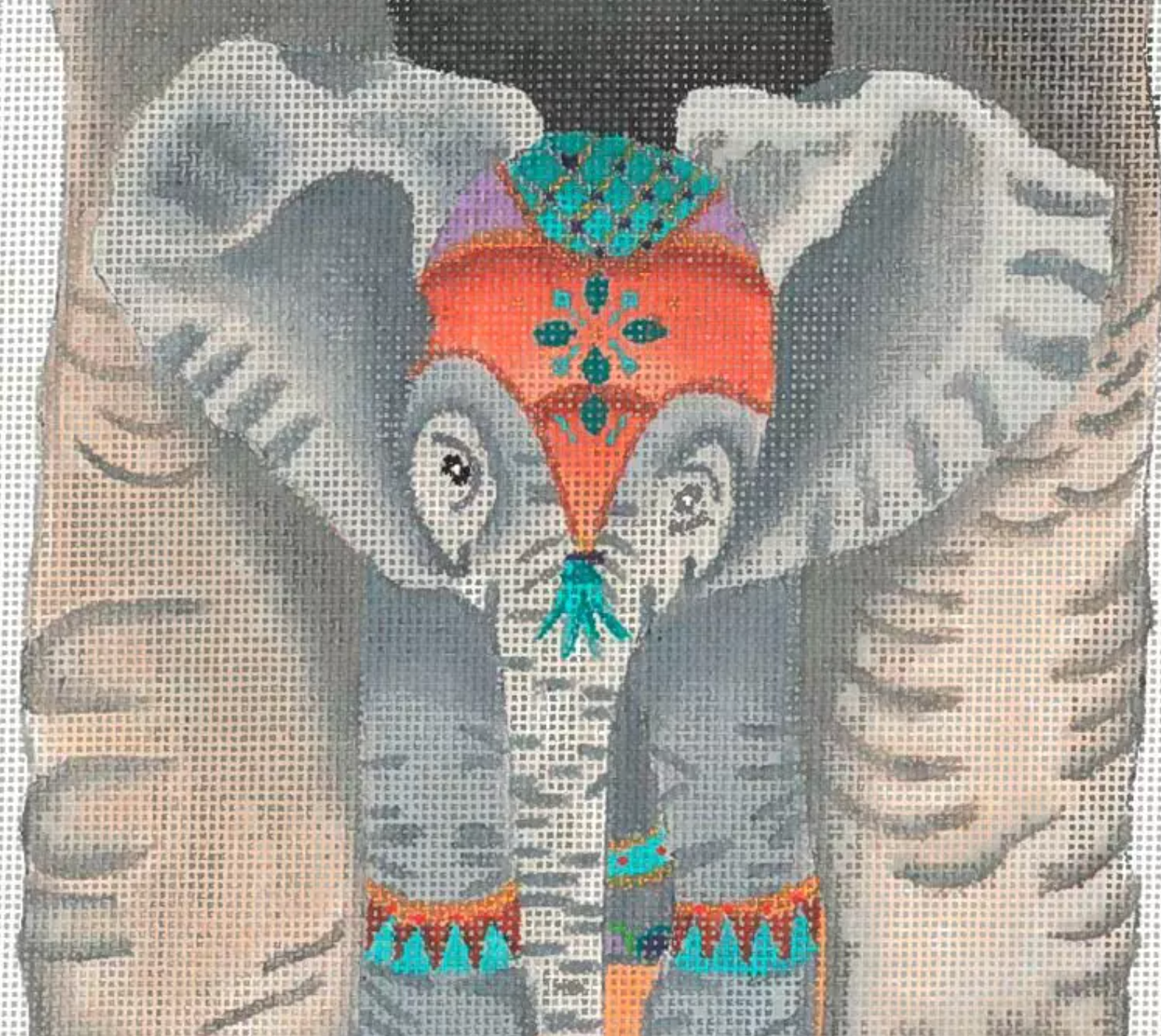 Dede Designs Baby Elephants View – Barbara's Needlepoint