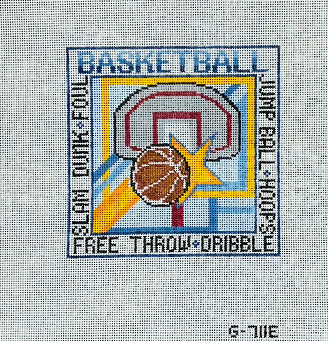 Meredith Collection Basketball Square* – Barbara's Needlepoint