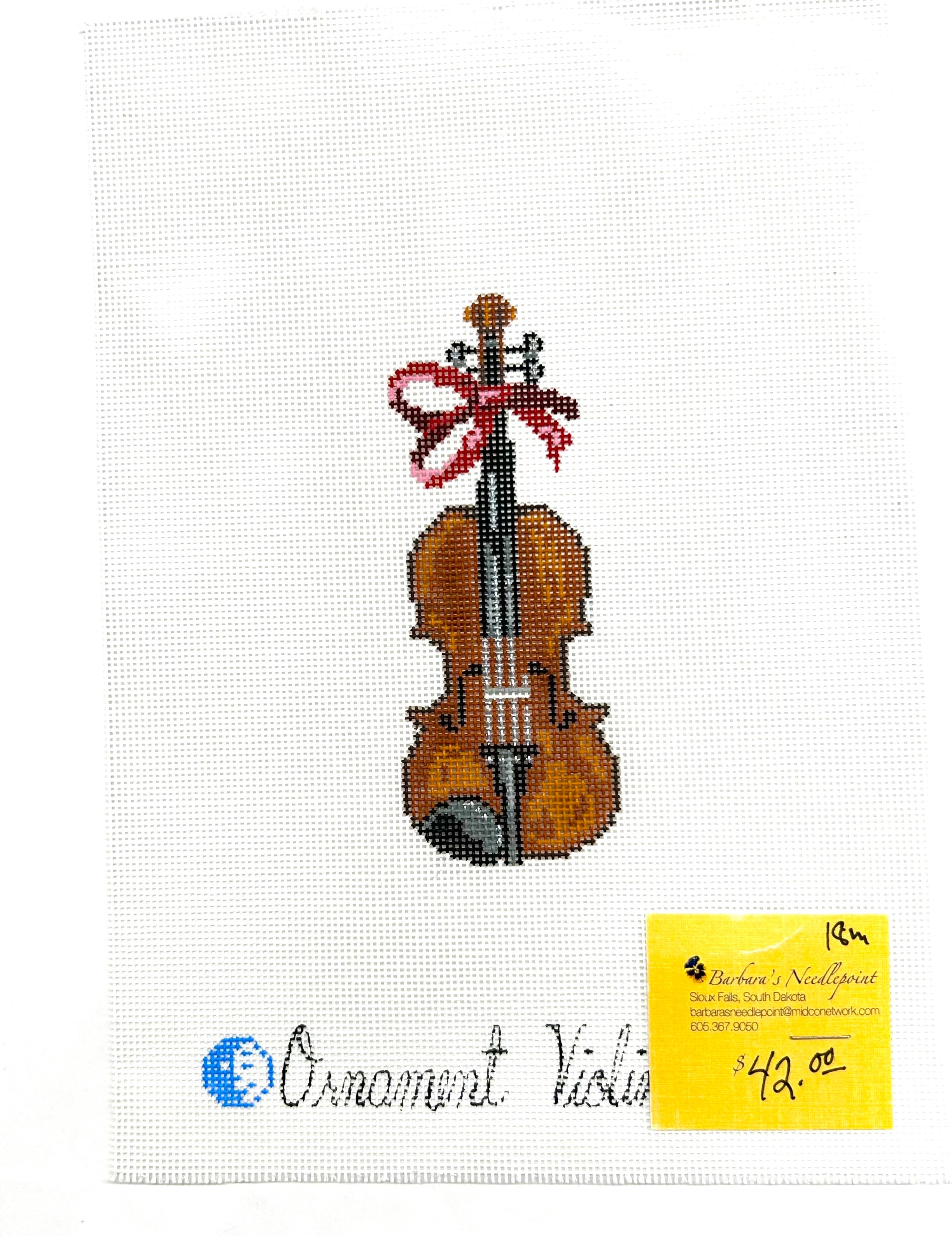 Fleur de Paris Violin Ornament – Barbara's Needlepoint