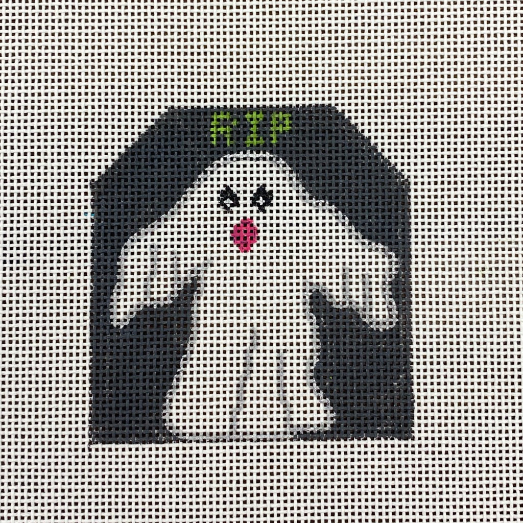Ann Hanson Halloween RIP Ghost – Barbara's Needlepoint