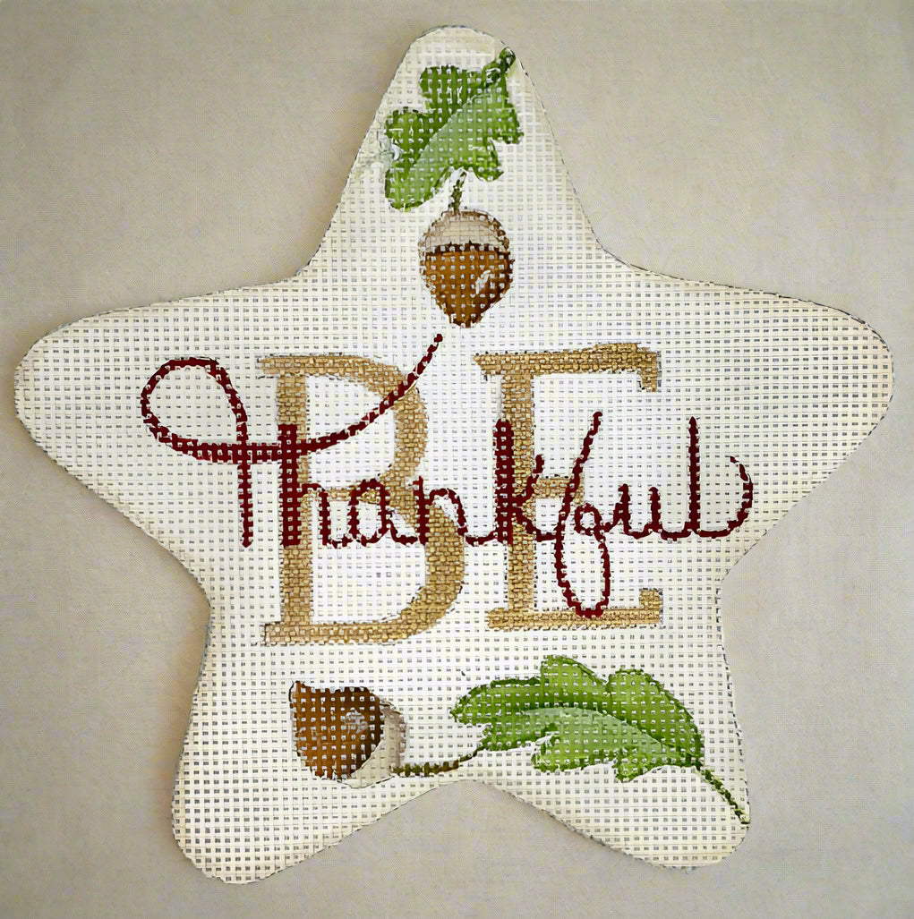 Cindy and Beth Be Thankful Star – Barbara's Needlepoint