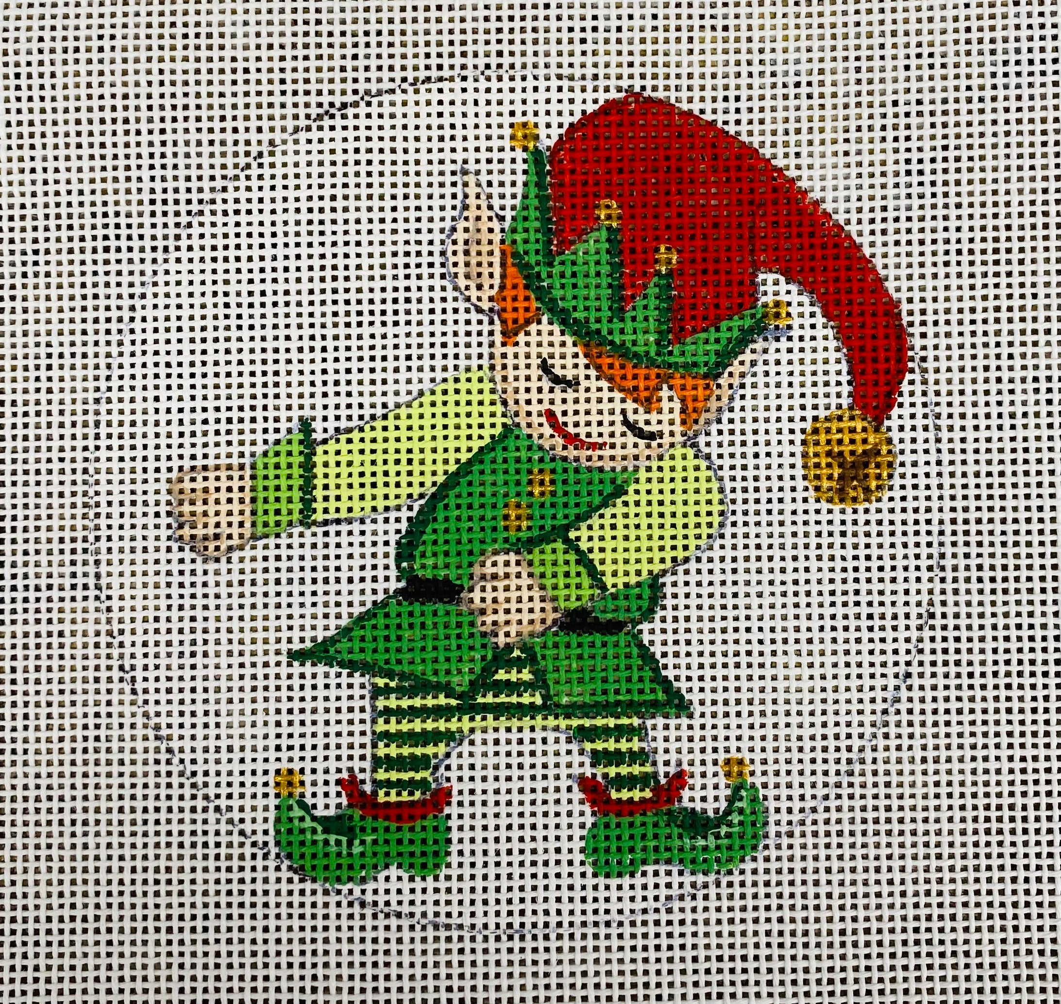 Cindy and Beth George the Elf – Barbara's Needlepoint