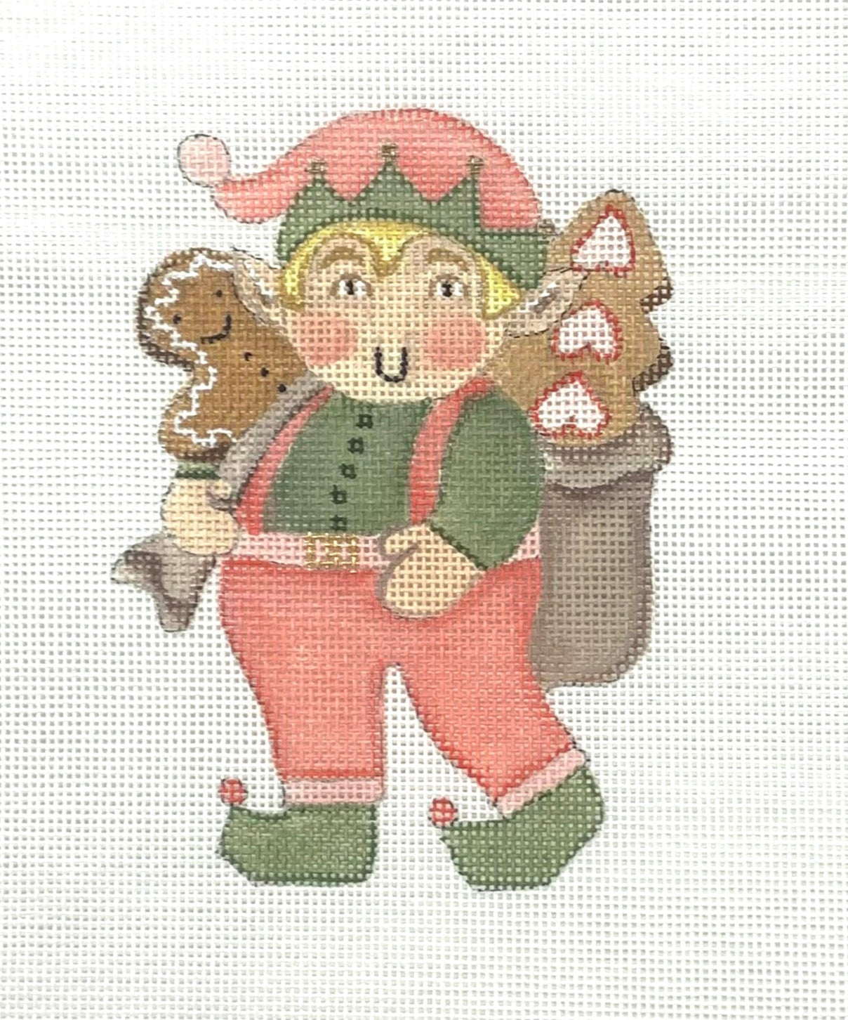 Cindy and Beth Gingerbread Series Elf Carrying Gingerbread – Barbara's ...