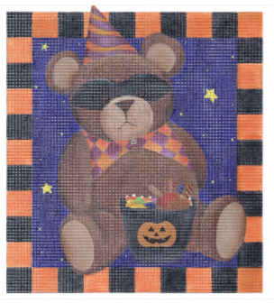 Susan Roberts Halloween Teddy Bear – Barbara's Needlepoint