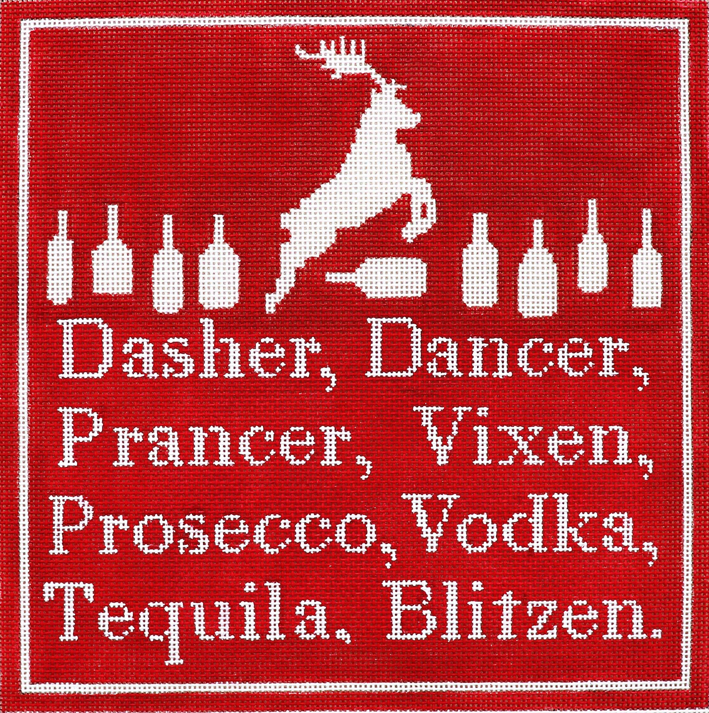 Meredith Collection Dasher, Dancer, Prancer...Vodka – Barbara's Needlepoint